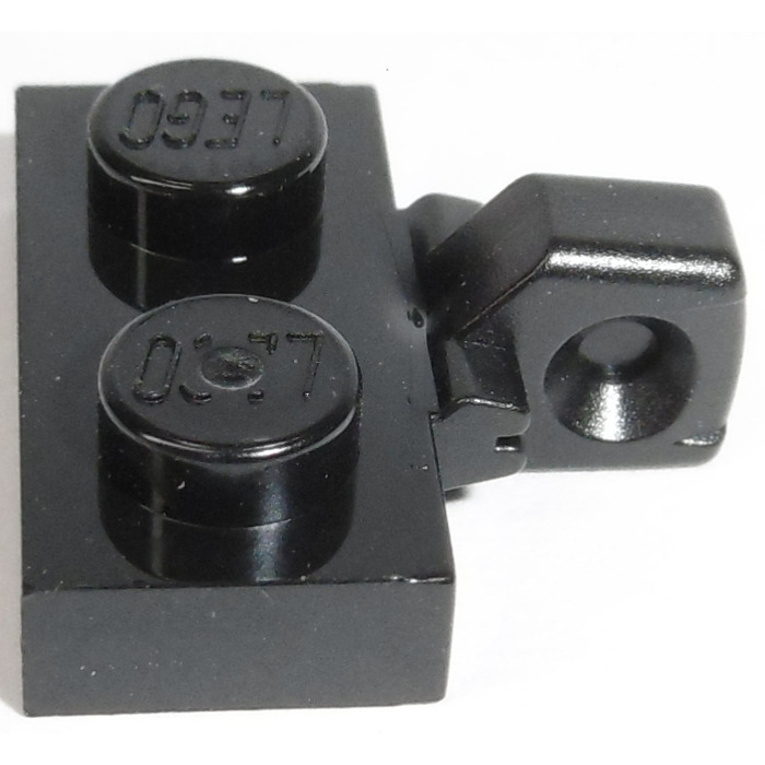 LEGO Black Hinge Plate 1 x 2 with Vertical Locking Stub without Bottom ...