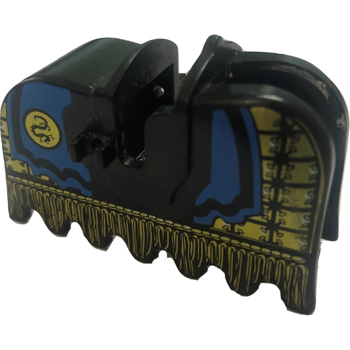 LEGO Black Horse Barding with Gold Decoration (2490 / 83776) | Brick ...