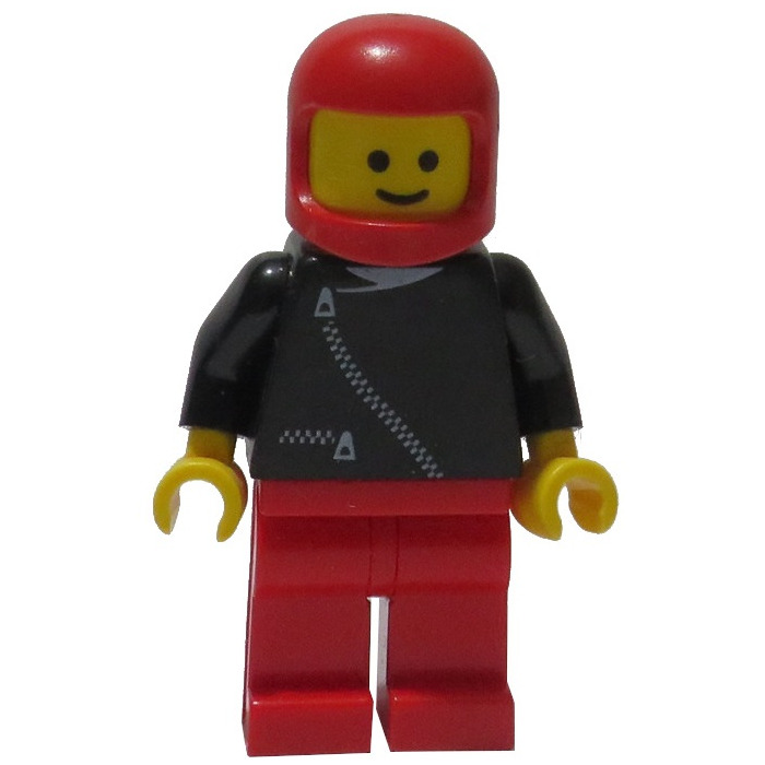 LEGO Black Jacket, Red Legs, Red Classic Helmet Minifigure | Brick Owl ...