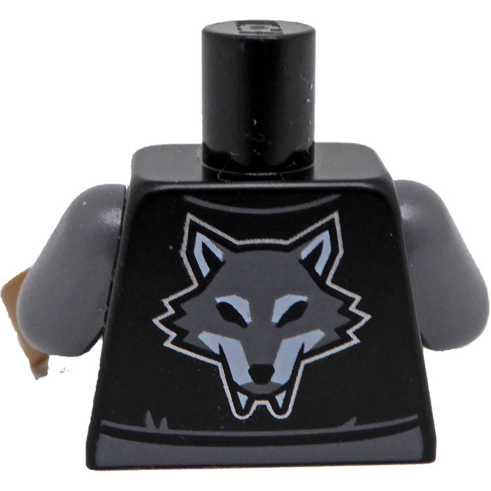LEGO Black Lone Wolf Biker Minifig Torso (973 / 76382) | Brick Owl ...