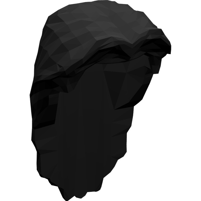 LEGO Black Long Straight Hair with Parting (40239) | Brick Owl - LEGO ...