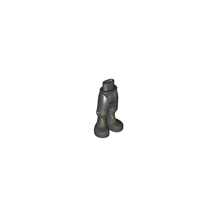 LEGO Minidoll Hip with Cropped Trousers with Pearl Dark Gray Boots and ...