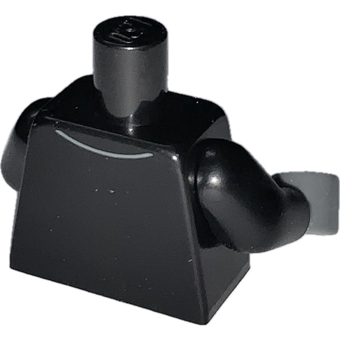 LEGO Black Minifig Torso with Black Suit, Tan Vest and Azure Tie (973 ...