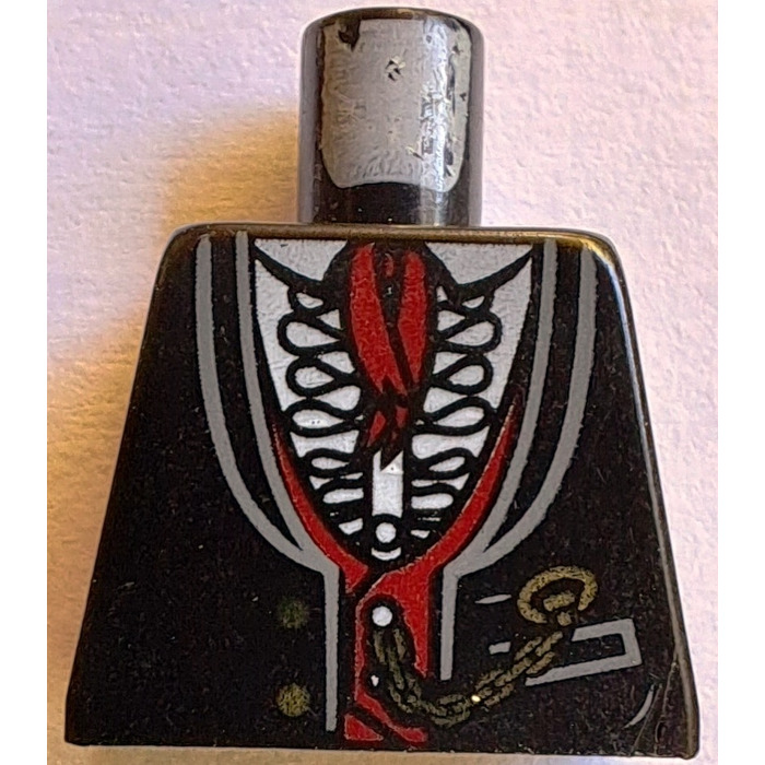 LEGO Minifig Torso without Arms with Formal Jacket and Gold Pocket ...