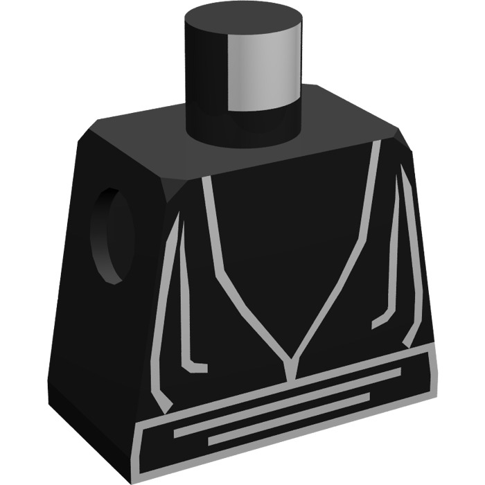 LEGO Black Minifig Torso without Arms with Jedi Robes and Sash (973 ...