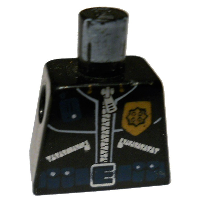 LEGO Black Minifig Torso without Arms with Police Officer with golden ...