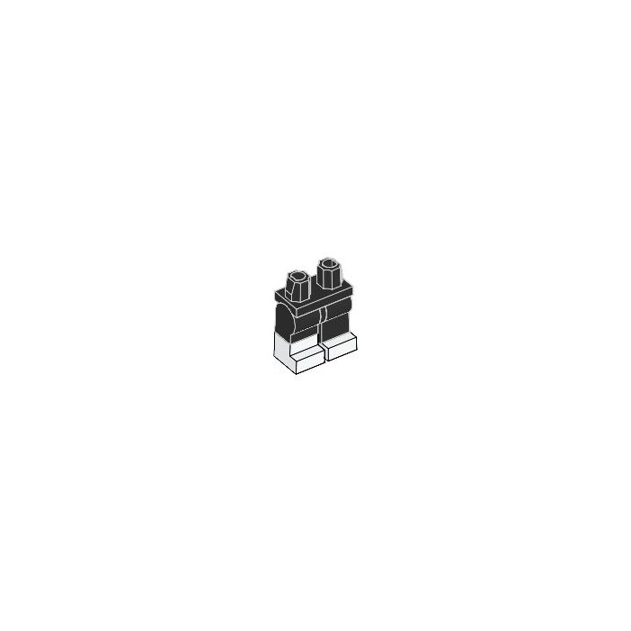 LEGO Black Minifigure Hips and Legs with White Boots (21019 / 77601 ...