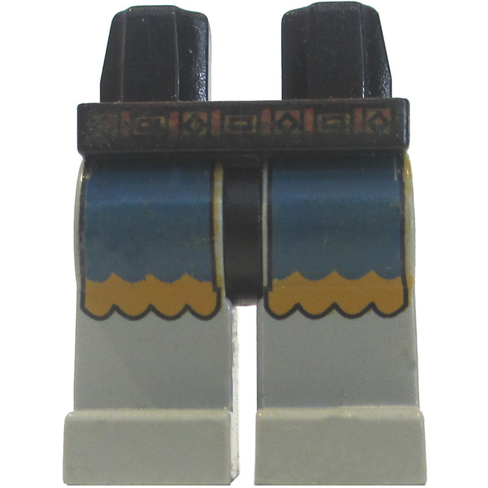 LEGO Black Minifigure Hips with Light Gray Legs with King Leo Pattern (3815 / 83375) | Brick Owl ...