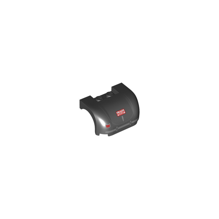 LEGO Mudguard Bonnet 3 x 4 x 1.7 Curved with Moonshine License (33808 / ...