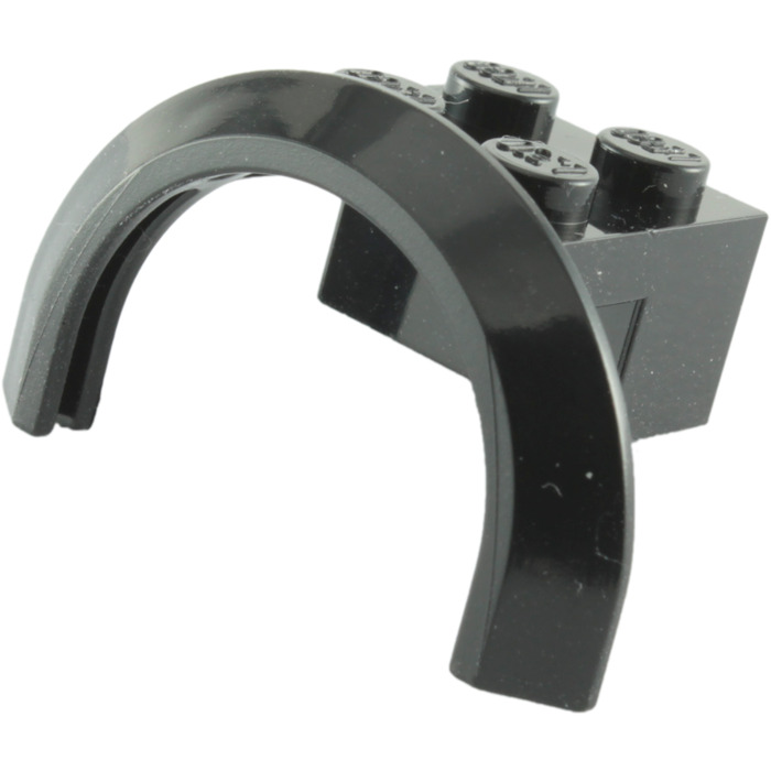 LEGO Black Mudguard Brick 2.5 x 4 x 1.7 with Wheel Arch (50745) | Brick Owl