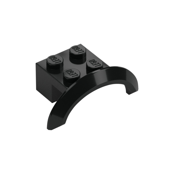 LEGO Black Mudguard Brick 2.5 x 4 x 1 with Wheel Arch (28579 / 98282 ...
