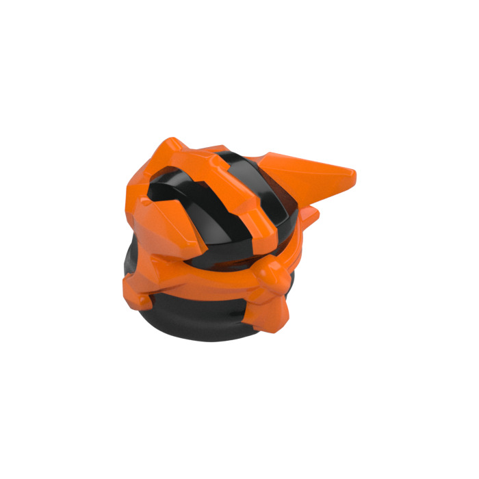 LEGO Black Ninjago Helmet with Orange Spikes (115499) | Brick Owl ...