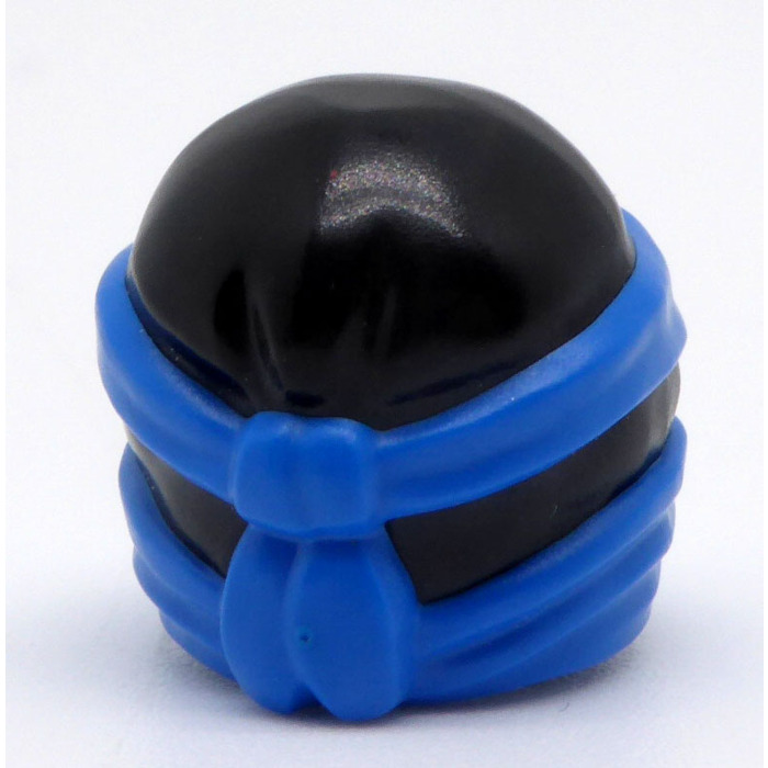 LEGO Black Ninjago Hood with Blue Wraps (19857) | Brick Owl - LEGO ...