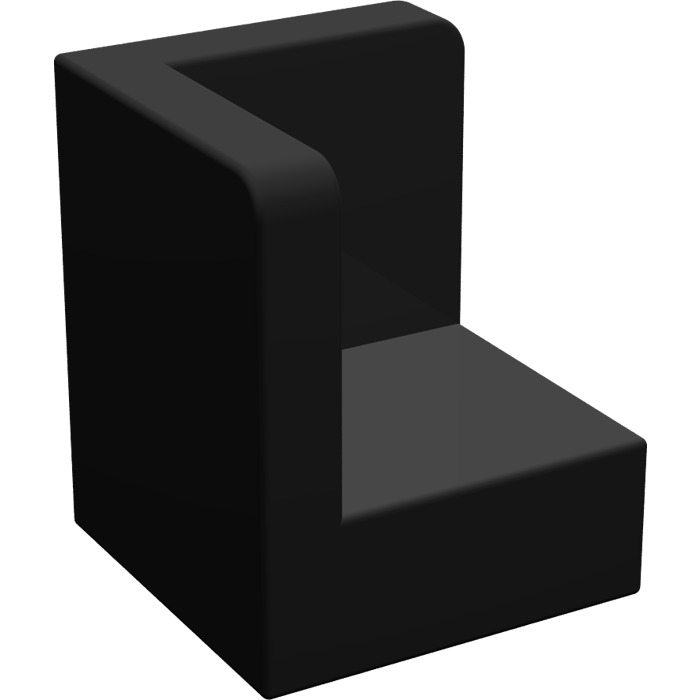 LEGO Black Panel 1 x 1 Corner with Rounded Corners (6231) | Brick Owl ...