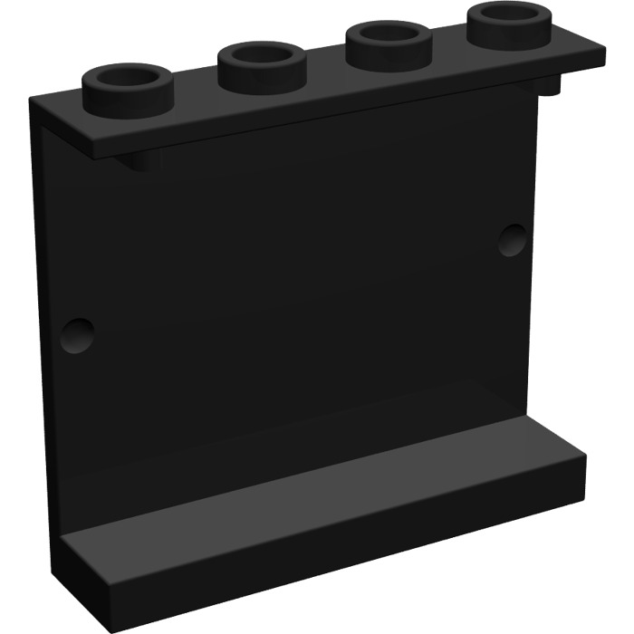 LEGO Black Panel 1 x 4 x 3 without Side Supports, Hollow Studs (4215 / ...