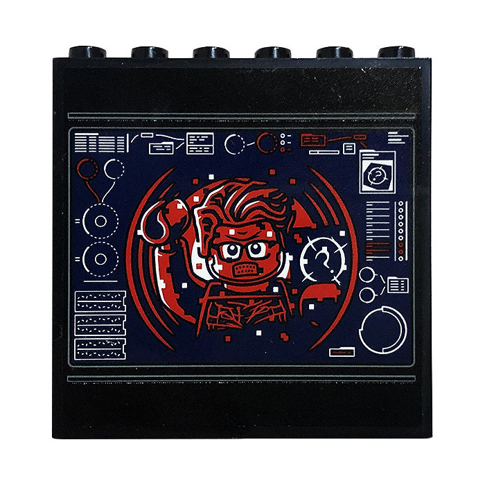LEGO Panel 1 x 6 x 5 with Monitor, The Riddler Sticker (59349) | Brick ...