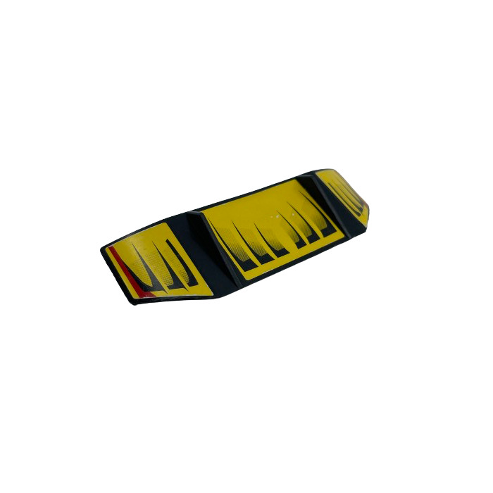 LEGO Black Panel 3 x 8 Car Spoiler with Black and Red Lines on Yellow ...