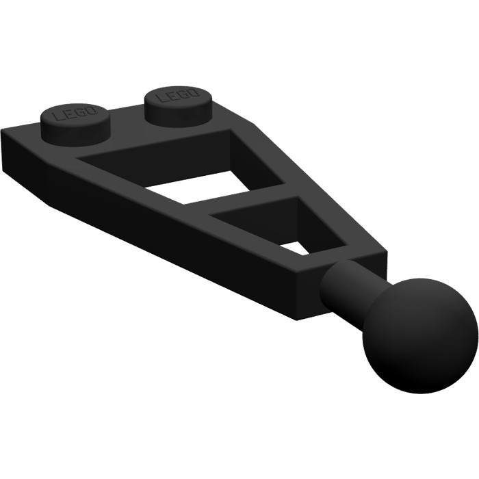 LEGO Black Plate 1 x 2 Triangle with Ball Joint (2508) | Brick Owl ...