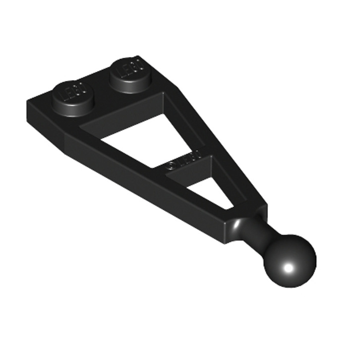 LEGO Black Plate 1 x 2 Triangle with Ball Joint (2508) | Brick Owl ...