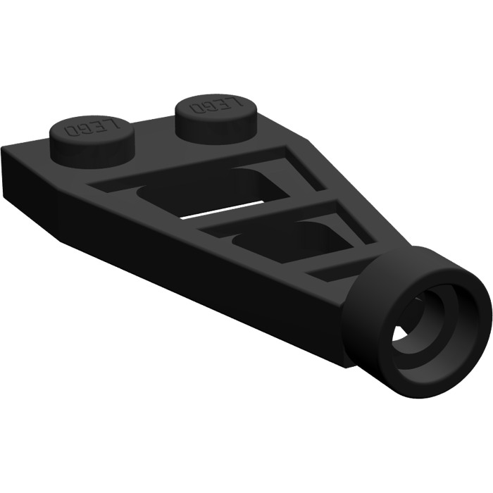 LEGO Black Plate 1 x 2 Triangle with Stud Hole (4596) | Brick Owl ...