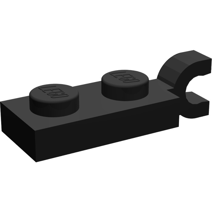 LEGO Black Plate 1 x 2 with Horizontal Clip on End (42923 / 63868 ...