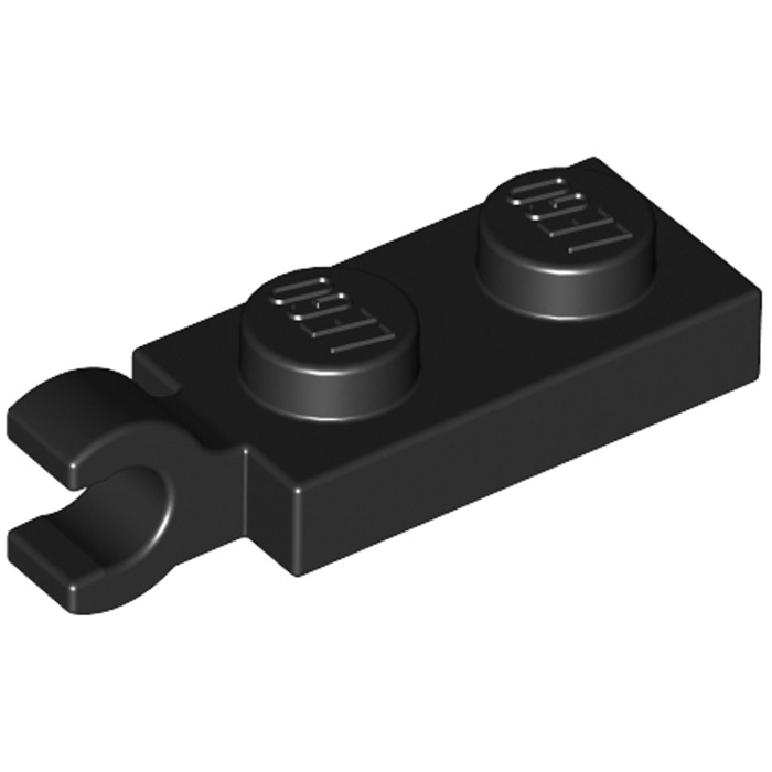 LEGO Black Plate 1 x 2 with Horizontal Clip on End (42923 / 63868 ...