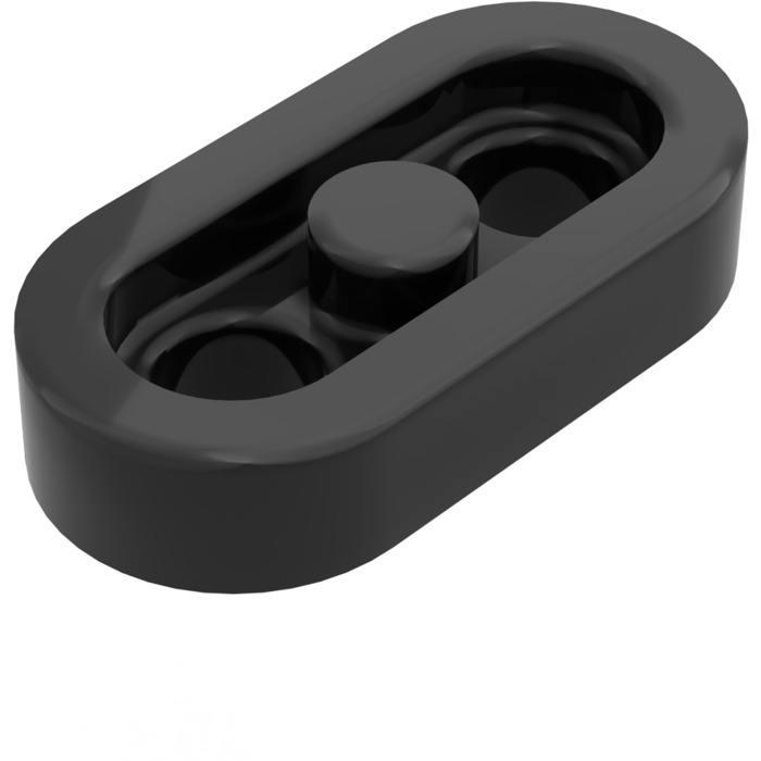 LEGO Black Plate 1 x 2 with Rounded Ends (35480) | Brick Owl - LEGO ...