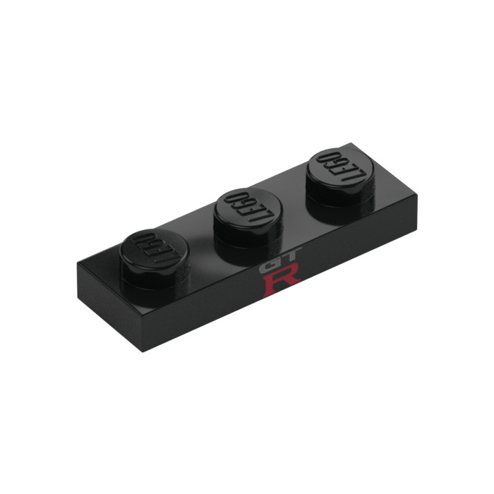 LEGO Plate 1 x 3 with "GT R" (3623 / 100676) | Brick Owl - LEGO Marketplace