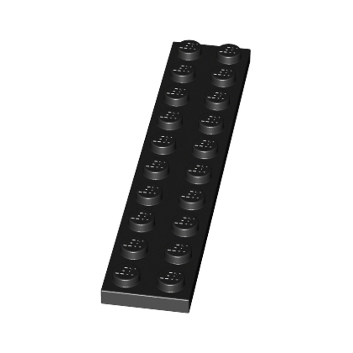 LEGO Black Plate 2 x 10 (3832) | Brick Owl - LEGO Marketplace
