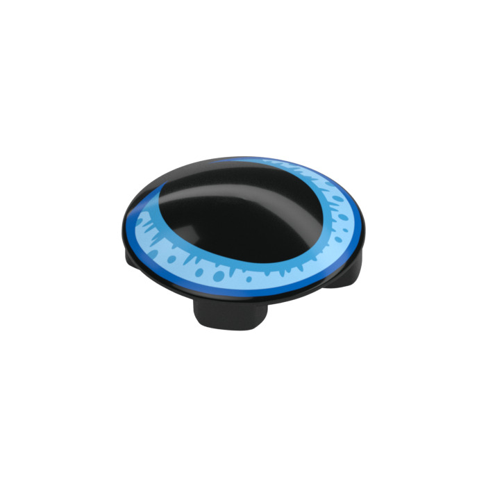LEGO Black Plate 2 x 2 Round with Rounded Bottom with Blue Eye (2654 / ...