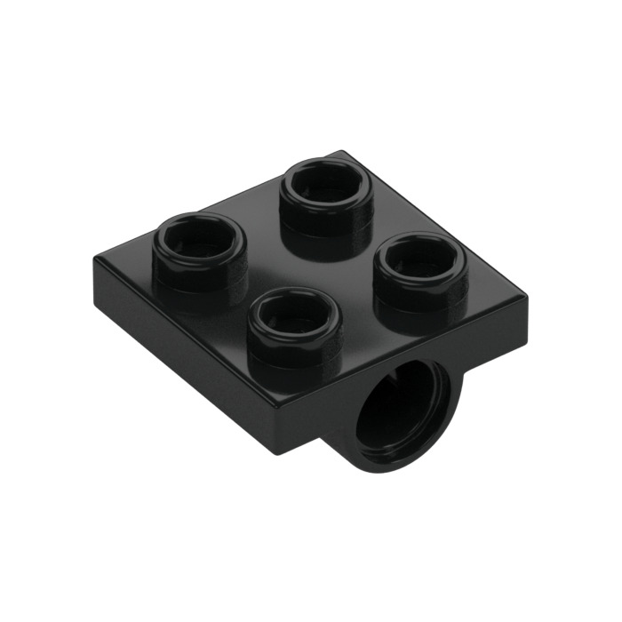 LEGO Black Plate 2 x 2 with Pin Holes (2817) | Brick Owl