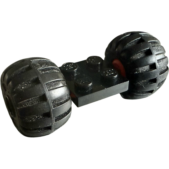LEGO Plate 2 x 2 with Red Wheels with Black Balloon Tires | Brick Owl ...