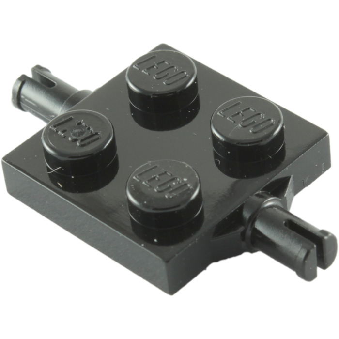 LEGO Black Plate 2 x 2 with Two Wheel Holder Pins (4600 / 67687 ...