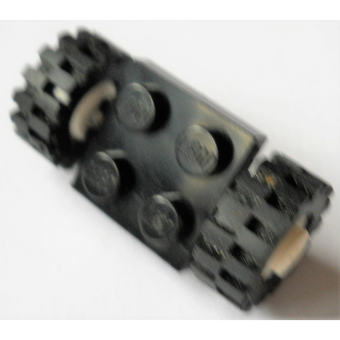 LEGO Black Plate 2 x 2 with White Wheels with Black Tires 3641 | Brick ...