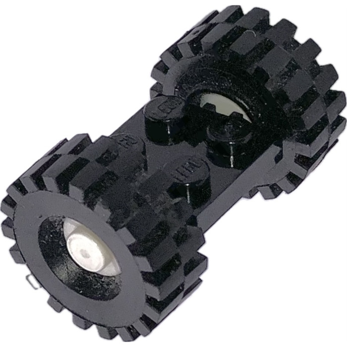 LEGO Black Plate 2 x 2 with White Wheels with Black Tires 4084 | Brick ...