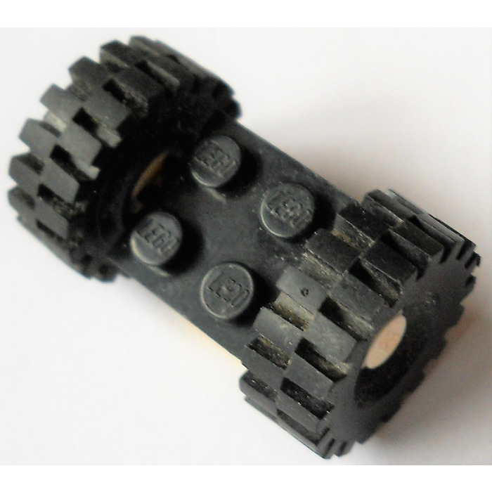 LEGO Plate 2 x 2 with White Wheels with Black Tires 4084 | Brick Owl ...