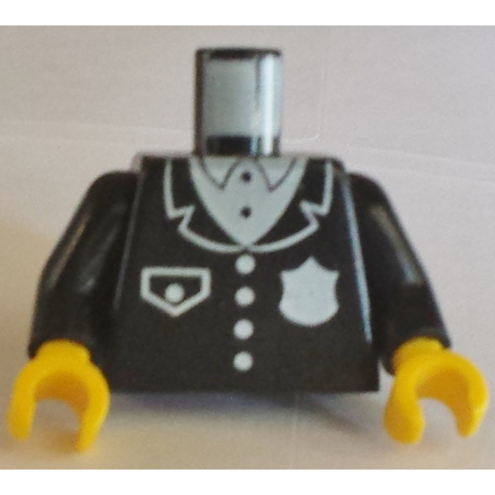 LEGO Black Police Torso with Badge and Pocket | Brick Owl - LEGO ...