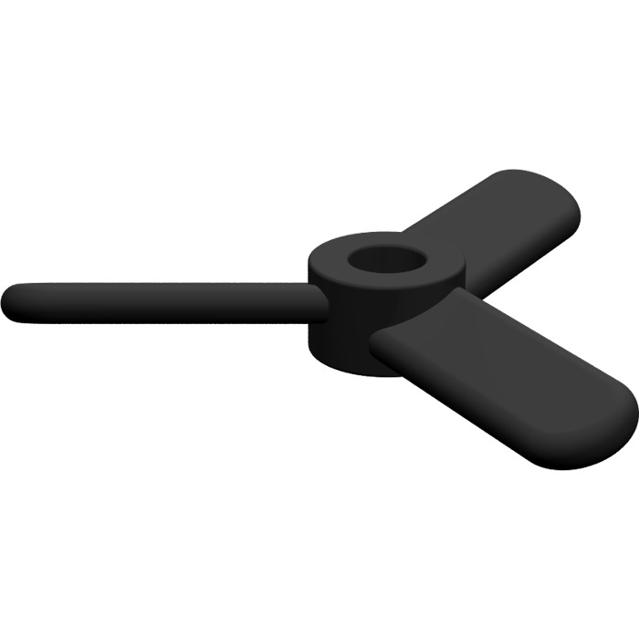 LEGO Black Propeller 3 Blade 4 Diameter (2421 / 28969) | Brick Owl ...