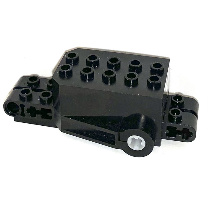 LEGO Pullback Motor 9 x 4 x 2 1/3 with Black Base, White Axle Holes and ...