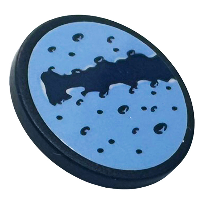 LEGO Roadsign Clip-on 2 x 2 Round with Bright Light Blue Pattern ...