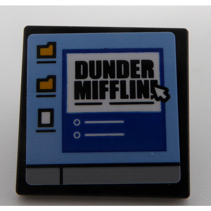 LEGO Roadsign Clip-on 2 x 2 Square with Computer Screen with Folders ...