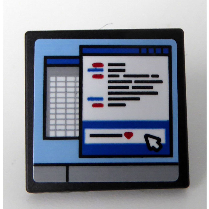 LEGO Roadsign Clip-on 2 x 2 Square with Computer Screen with ...