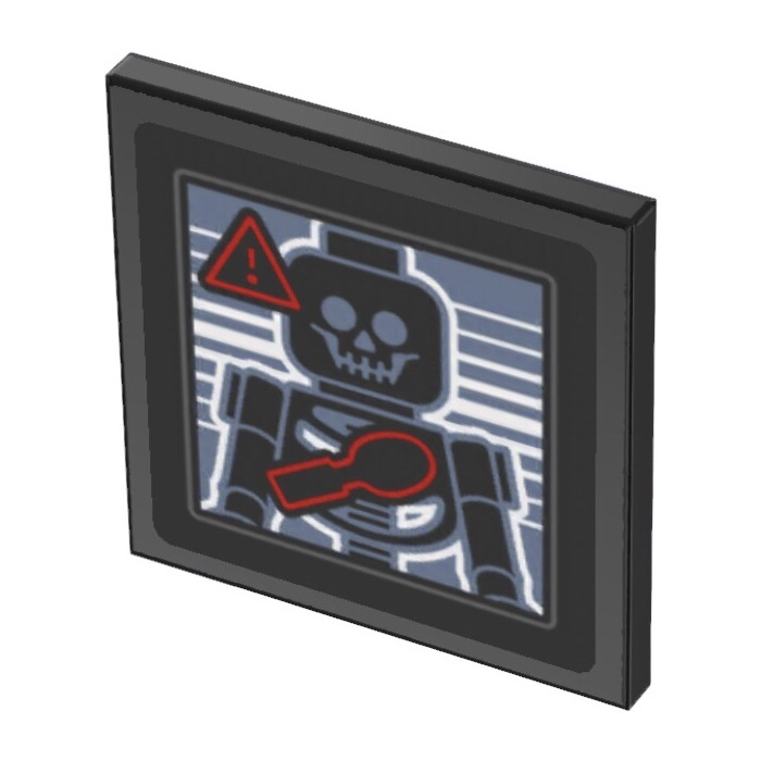 LEGO Black Roadsign Clip-on 2 x 2 Square with Minifigure with Spoon X ...