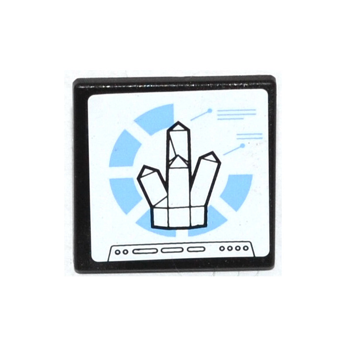 LEGO Roadsign Clip-on 2 x 2 Square with Rock 5 point on screen Sticker ...