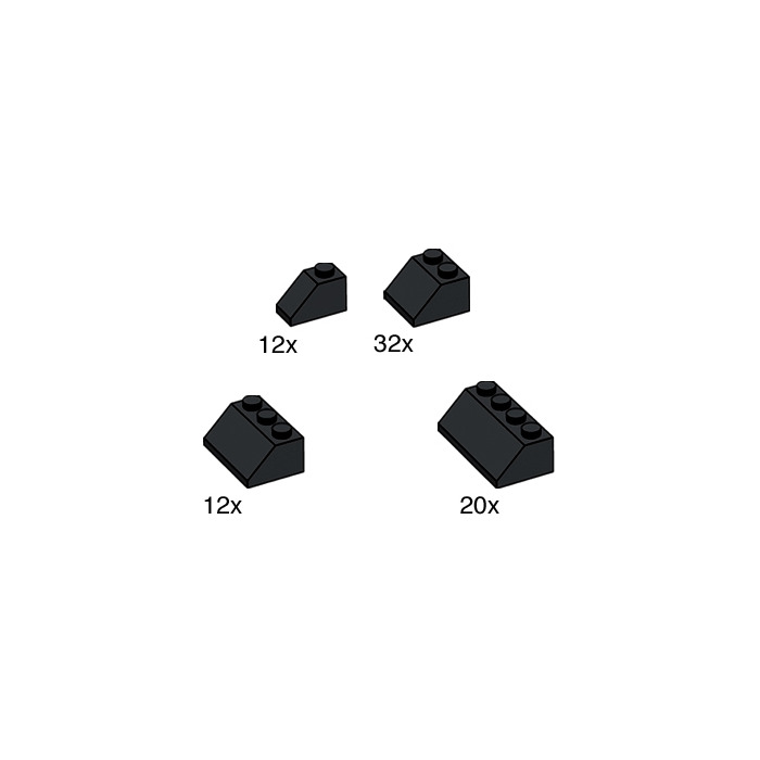 LEGO Black Roof Tiles Set 10161 Inventory | Brick Owl - LEGO Marketplace