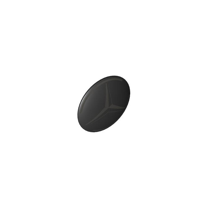 LEGO Black Round Shield with Curved Face with Mercedes-Benz Logo (75902 ...