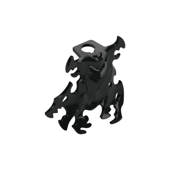 LEGO Black Rubber Tattered Cape with Dragon Heads (4057) | Brick Owl