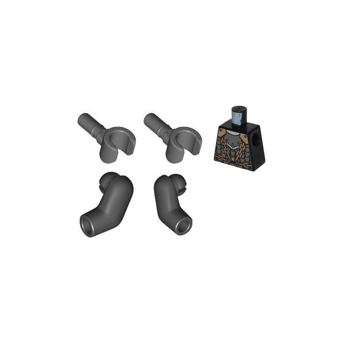 LEGO Black Scale Armor Torso with Copper Chains (76382 / 88585) | Brick ...