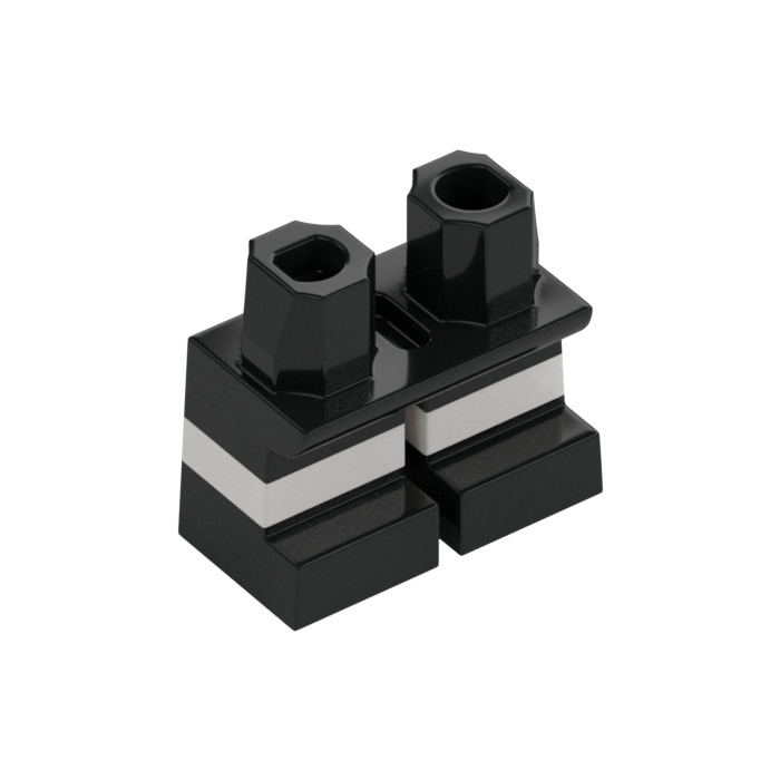 LEGO Black Short Legs with White Stripes (41879) | Brick Owl - LEGO ...