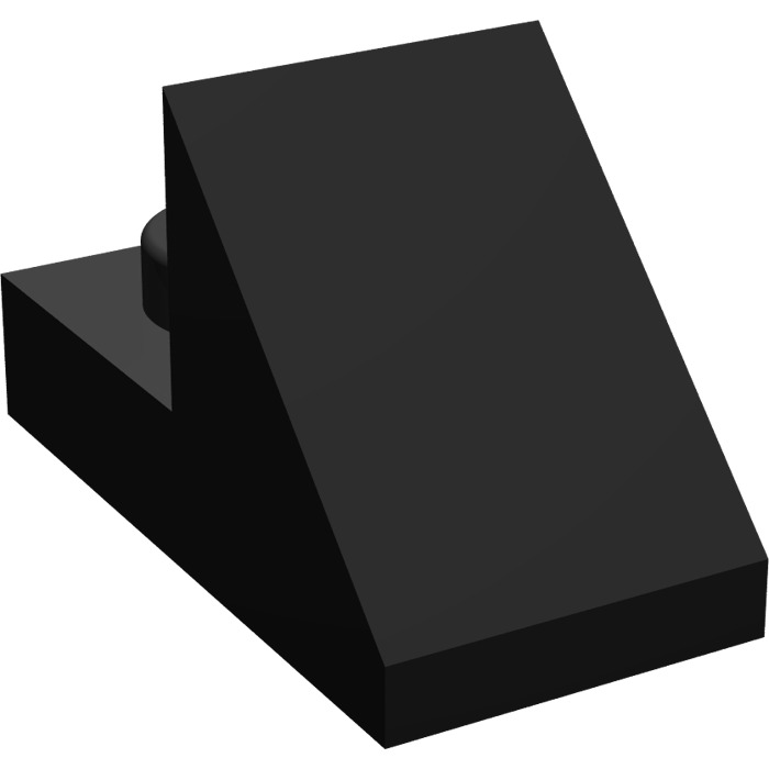 LEGO Black Slope 1 x 2 (45°) with Plate (15672 / 92946) | Brick Owl ...